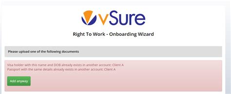 Duplicate Warnings Across Sub Accounts Vsure