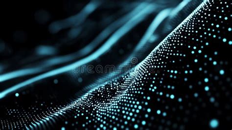 Abstract Digital Wave Of Particles Symbolizing Technology Data Flow Innovation Future And