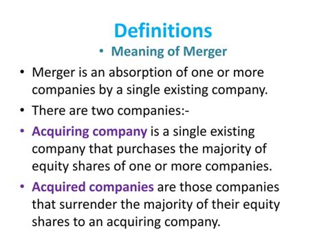 Merger And Amalgamation PDF