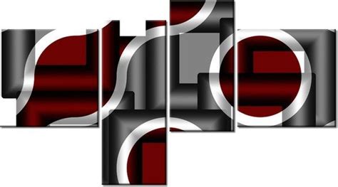 100 55cm Obraz 4 Elem TrochĘ ZakrĘcone PŁÓtno Druk Arenapl