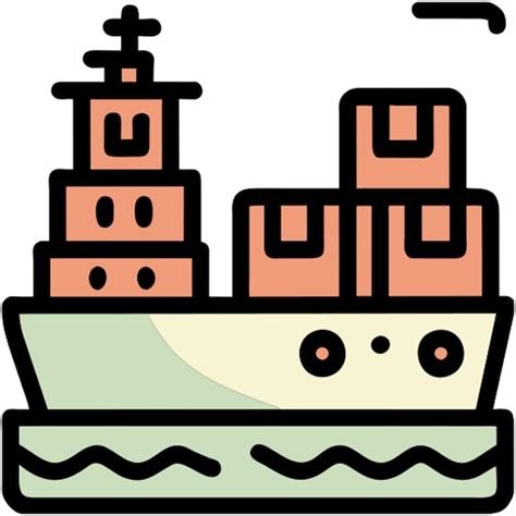 Premium Vector Logistics By Ship Icon Colored Outline