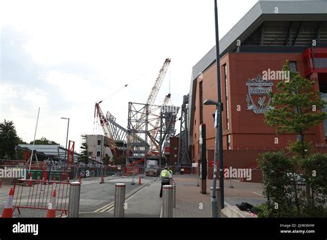 Anfield Stand Expansion Stock Photo Alamy