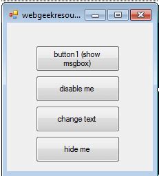 Button Control Demo In C