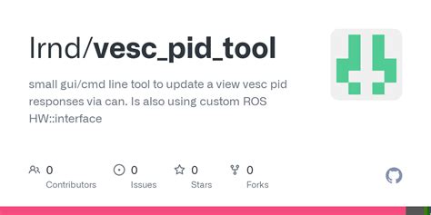 Github Lrnd Vesc Pid Tool Small Gui Cmd Line Tool To Update A View Vesc Pid Responses Via Can