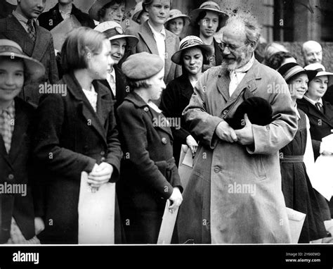 Eric Gill The Sculptor And Engraver Handing Out Prizes And