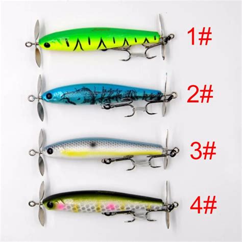 Double Propellers Fishing Lure Pencil Bait Hard Bait 12cm 125g Pastic