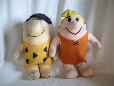Hanna Barbera Fred Flintstone And Barney Rubble 10 Stuffed Toys Well Loved Eur 8 58
