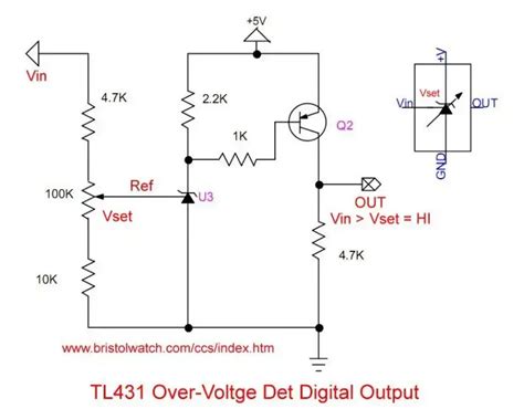 Tl431 Battery Charger Voltage Detector Circuits Schematics