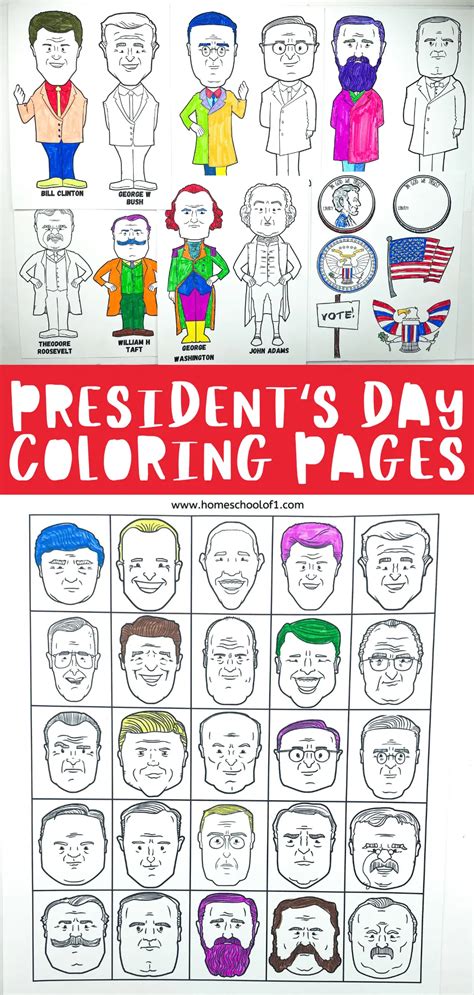Pages à Colorier Des Présidents Us Presidents Free Coloring Pages