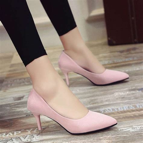 Jual Sepatu Hak Tinggi Etiket Wanita Hitam CM Pakaian Formal Murid Elegan Pekerjaan Tunggal Hak