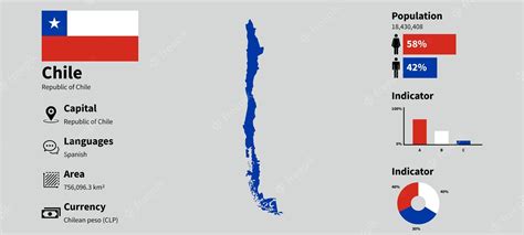 Ilustración Vectorial Infográfica De Chile Con Datos Estadísticos Precisos E Información Del