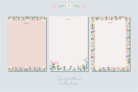 Spring Cute Letters And Notes Template Graphic By Mookamook · Creative