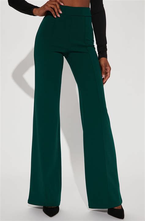 Tall Victoria High Waisted Dress Pants Hunter Green Fashion Nova