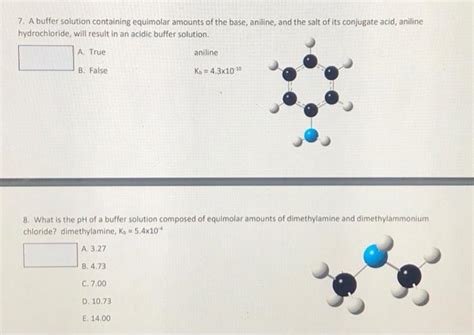 Solved 7 A Buffer Solution Containing Equimolar Amounts Of