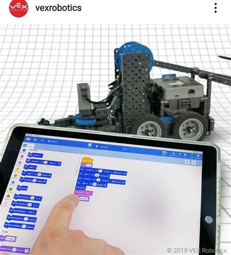 Block Coding Can Be A Great Way To Get Started This Is A Vex Robot Being Coded Using Blocks