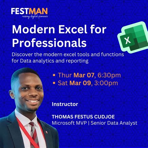 Join The Modern Excel For Professionals Webinar Thomas Festus Cudjoe