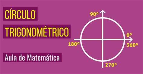 Círculo Trigonométrico Aula De Matemática Para O Enem E Vestibulares