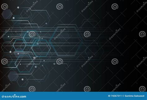 Hexagon Bee Hive Design Art And Space Background Stock Vector