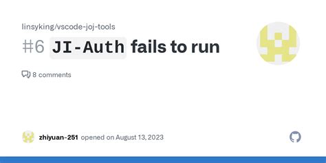 JI Auth Fails To Run Issue Linsyking Vscode Joj Tools GitHub