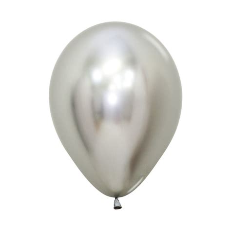 Globo Latex Redondo Reflex Plata Colores Vibrante Globos Redondos Plata