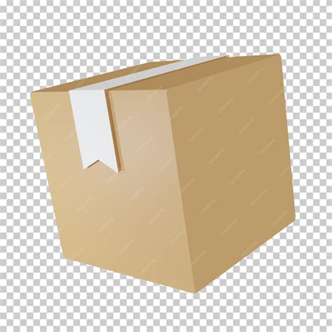 Premium Psd Cardboad Box High Resolution Simple Minimalist Transparant