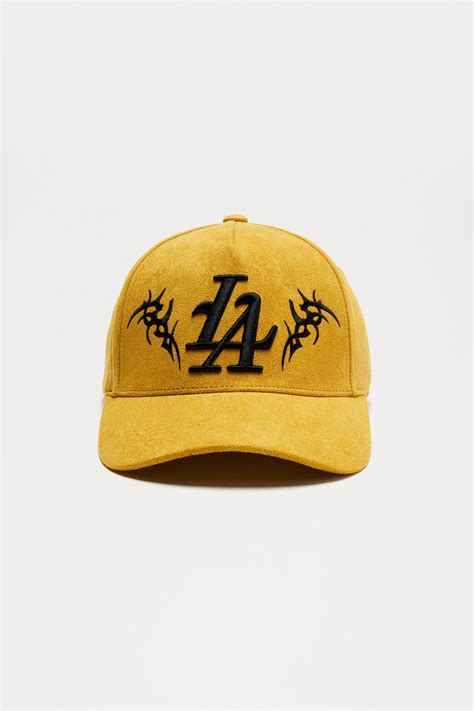 La Tattoo Inspired Snapback Hat Mustard Fashion Nova