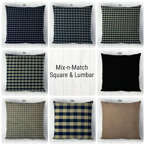 Plaid Pillows Etsy