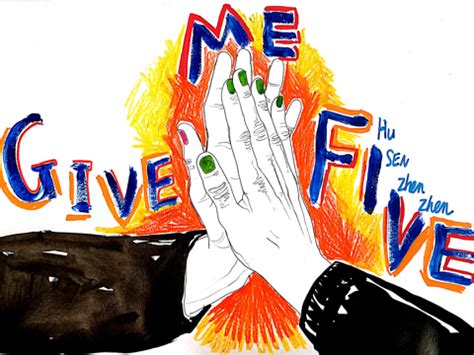 give me five 狐森真真 站酷ZCOOL