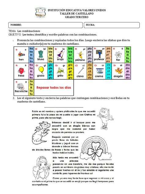 Taller De Las Combinaciones Pdf