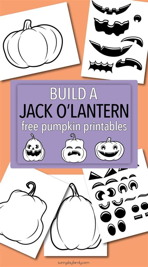 Build A Jack O Lantern With Fun Free Pumpkin Printables Halloween