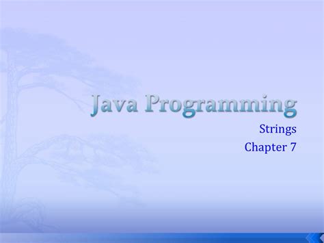 Java Programming Strings Chapter ppt download