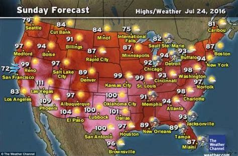 Temperature Map Of Usa Today Map