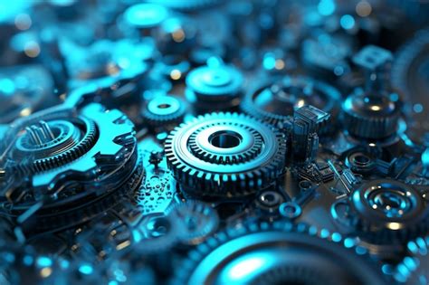 Premium Photo Technological Ecosystem With Gear And Cogs Ai Generated
