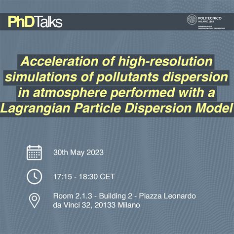 Phdtalks Acceleration Of High Resolution Simulations Of Pollutants