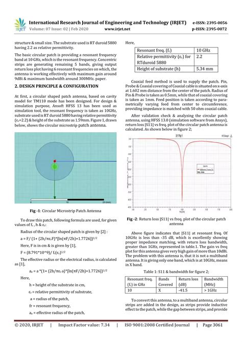 irjet multiband concentric ring circular microstrip patch antenna pdf