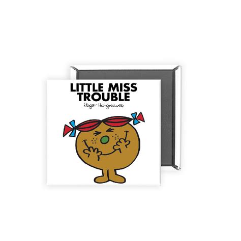 Personalised Little Miss Trouble Square Magnet