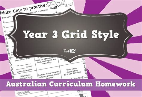 Homework Year 3 Grid Style Teacher Resources Classroom Games Homework