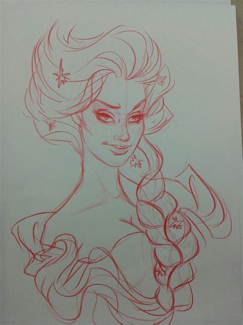 Real Life Queen Elsa Sketch By Urbanstar On Deviantart
