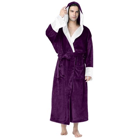 Vanlofe Unisex Warm Pajamas Household Clothes Solid Bathrobe Lengthened