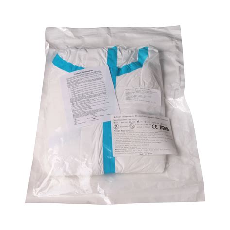 Sms Non Woven Disposable Chemical Protective Coverall With Hood High