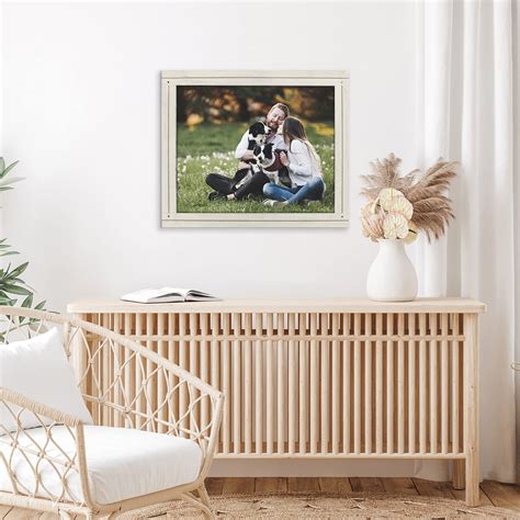 Americanflat 16x20 Picture Frame In Aspen White Rustic