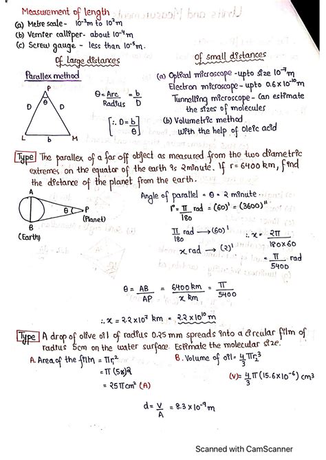 SOLUTION Physics Unit And Dimensions Handwritten Notes Studypool