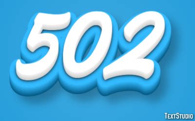 502 Effet De Texte Et Design De Logos Nombre TextStudio
