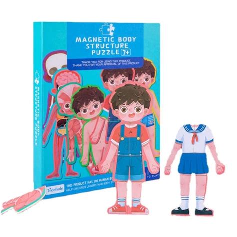 Puzzle Educativ Magnetic Anatomia Corpului Uman Model Cu Baiat 6