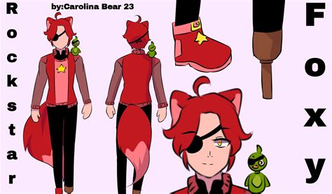 Rockstar Foxy Fnaf Human Design By Carolinabear23 On Deviantart