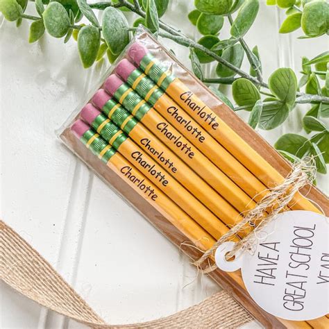 Engraved Pencil Set Etsy