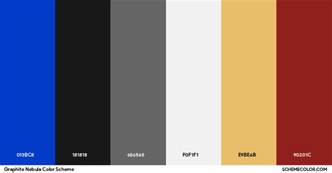 Graphite Nebula Color Scheme Palettes