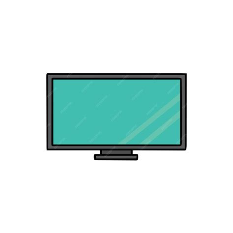 손으로 그린 Tv 귀엽다 색칠하기 책 그림 프리미엄 벡터