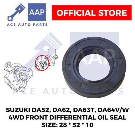 Suzuki K6A 4X4 Front Differential Oil Seal Multicab Transformer DA52