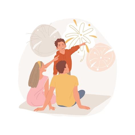 Feuerwerk Isolierte Cartoon Vektor Illustration Premium Vektor